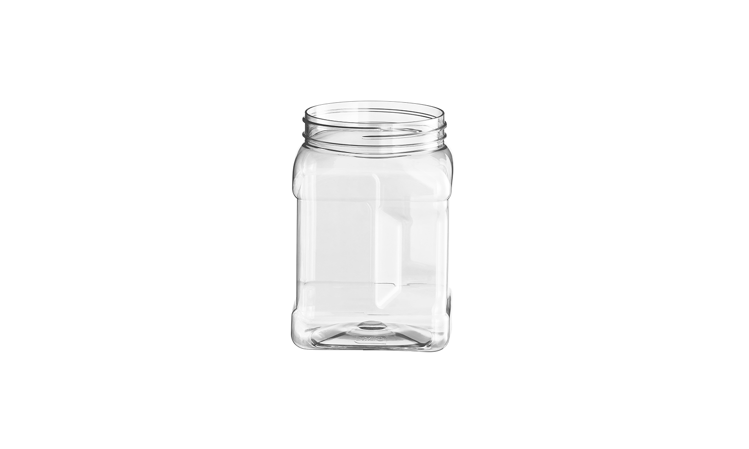 Frasco Plástico Transparente Cuadrado 1000 ml Cristal - DarnelShop